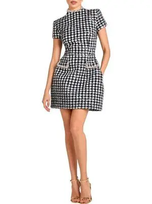 NADINE MERABI Tweed Mini Dress