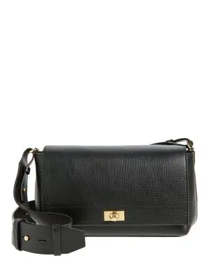 ANYA HINDMARCH Mortimer Eyelet Strap Leather Crossbody Bag - Black