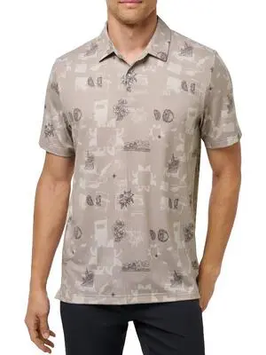 Travis Mathew Featherweight Spritz Piqué Polo - Island Fossil