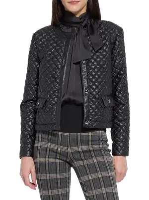 Lyssé Aurelle Quilted Faux Leather Jacket - Black