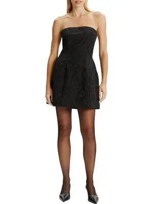 Bardot Karoline Strapless Fit & Flare Minidress - Black