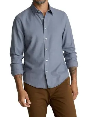 UNTUCKIT Veneto Regular Fit Textured Wrinkle Free Cotton Button-down Shirt - Mid Grey