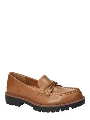 BELLA VITA Avalon Lug Sole Loafer - Camel Burnished Leather