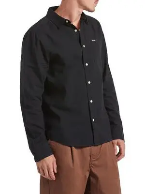 Brixton Charter Cotton Button-up Shirt - Black