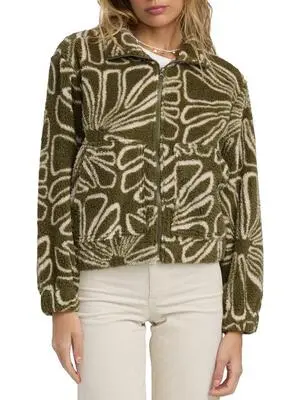 BILLABONG First Light Faux Shearling Jacket - Martini Olive
