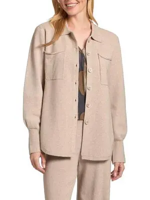 APNY Luxe Shacket Heather Sand