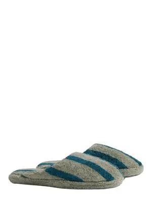PARACHUTE Stripe Scuff Slipper - Moss And Peacock