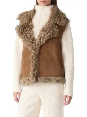 Mackage Kasia Reversible Shearling Vest - Otter