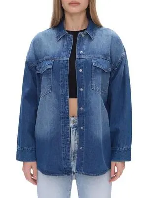 BAYEAS Oversized Denim Shirt Jacket - Softy