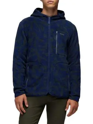 Prana Fleece Full Zip Hoodie - Capulet Blue Freestyle