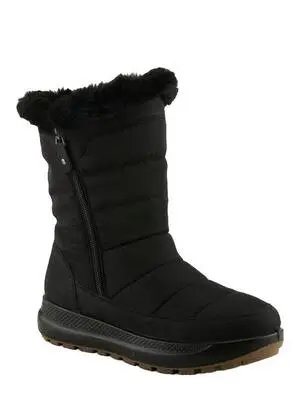 SPRING STEP SHOES Faux-Fur Lined Boots Black