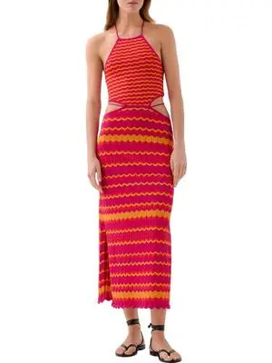 SCALPERS Ziggy Knit Dress - Red