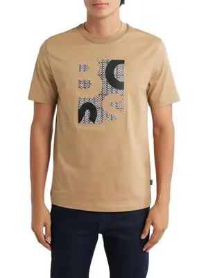 BOSS H-thompson Graphic T-shirt - Medium Beige
