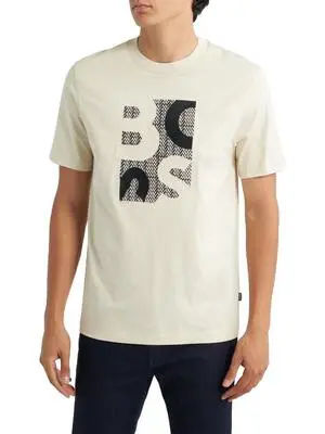 BOSS H-thompson Graphic T-shirt - Open White