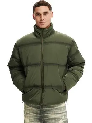 COTTON ON Vermont Puffer Jacket - Storm Green