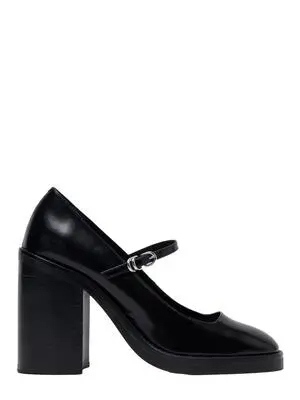 Maje Leather Mary Janes - Black