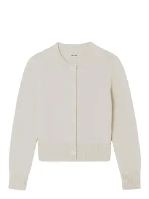 VIR VITA Cashmere Button-Up Cardigan Bone