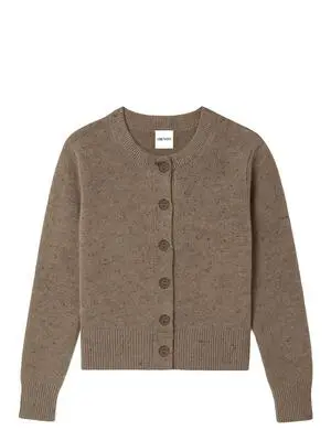 VIR VITA Cashmere Button-up Cardigan - Walnut