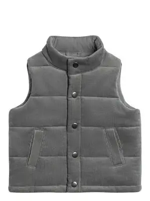 KENDI Idris Corduroy Snap Vest - Agave