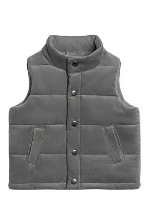 KENDI Idris Corduroy Snap Vest - Agave