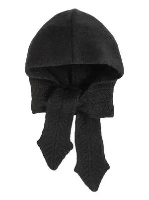 Echo Fuzzy Scarf Hood Black