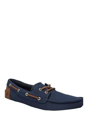 LANDS' END Comfort Slip-on Boat Shoes - Navy