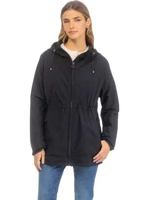 Gorski Lightweight Zip-up Jacket With Hood - Black