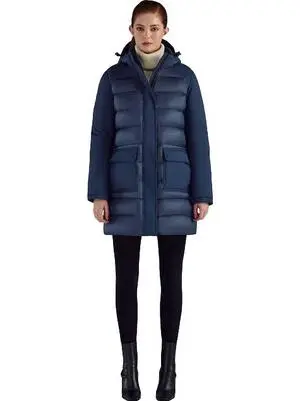 TRIPLE F.A.T. GOOSE Askya Two-tone Puffer Down Parka - Navy