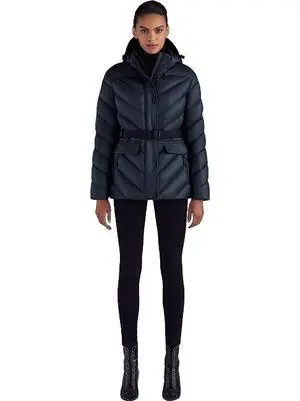 TRIPLE F.A.T. GOOSE Montalva Puffer Down Belted Jacket - Navy