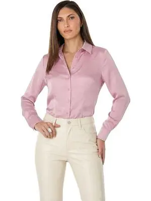 THE NOLI SHOP Paulina Silk Blouse - Pink