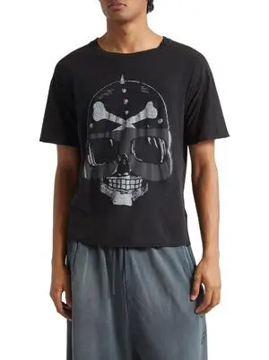 LU'U DAN Thrash Graphic T-shirt - Renegade Man/washed Black