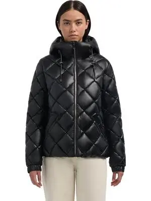 Pajar Diamond Quilted Boxy Puffer Jacket Black