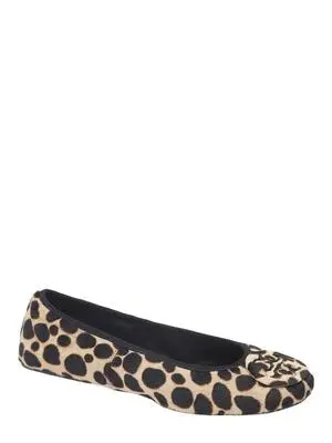 Tory Burch Reva Travel Ballet Flat Trench/perfect Black Calf Hair