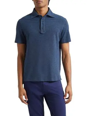 Isaia Cotton Polo - Blue