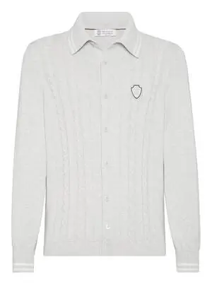 Brunello Cucinelli Knit Cotton Shirt - Fog