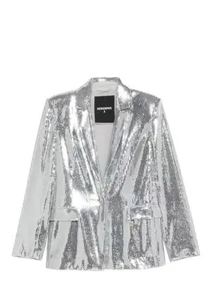 Patrizia Pepe Sequinned Blazer - Silver