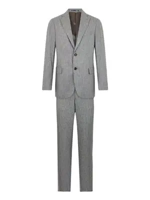 Brooks Brothers Stripe-pattern Wool Suit - Grey
