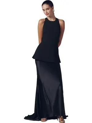 Acler Hourston High-waisted Satin Maxi Skirt - Black