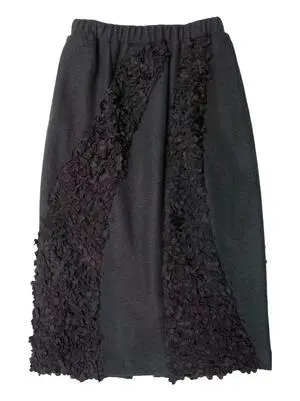 MULLER OF YOSHIOKUBO Petal-embellished Midi Skirt - Black