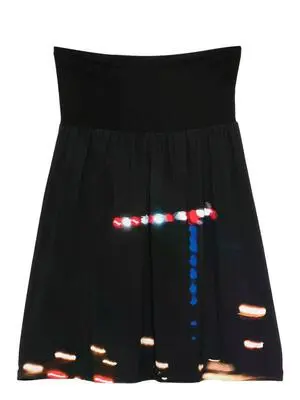 AGNÈS B. Printed Straight Skirt - Black