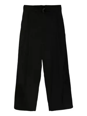 SONGZIO Belted Wide-leg Trousers - Black