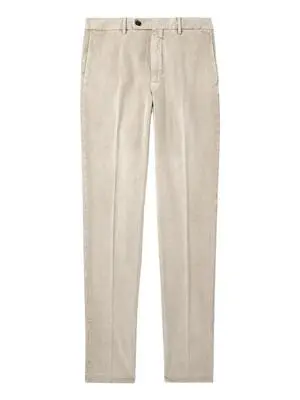 SLOWEAR Incotex Straight-leg Corduroy Trousers - Neutrals