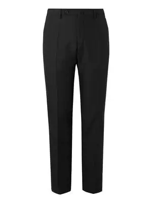 SLOWEAR Incotex Slim-fit Wool-mohair Blend Trousers - Black
