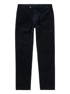 Sunspel Straight-leg Cotton-blend Corduroy Trousers - Blue