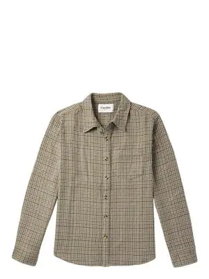 CORRIDOR Moonrock Checked Cotton Shirt - Brown
