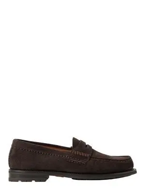 YUKETEN Rob's Suede Penny Loafers - Brown
