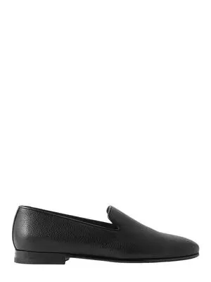 Manolo Blahnik Mario Leather Loafers - Black