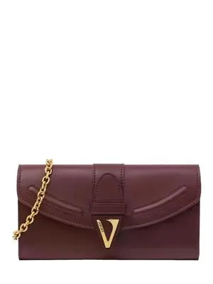 Versace Logo-detail Leather Clutch - Red