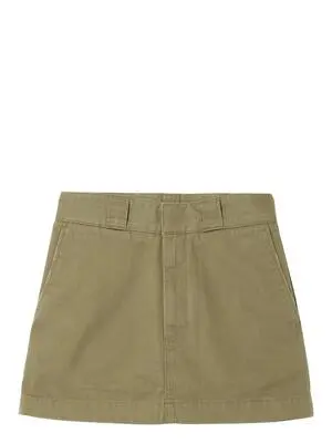 RE/DONE The Ollie Cotton-gabardine Mini Skirt - Green