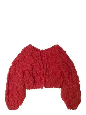 MULLER OF YOSHIOKUBO Bumpy Knit Cardigan - Red
